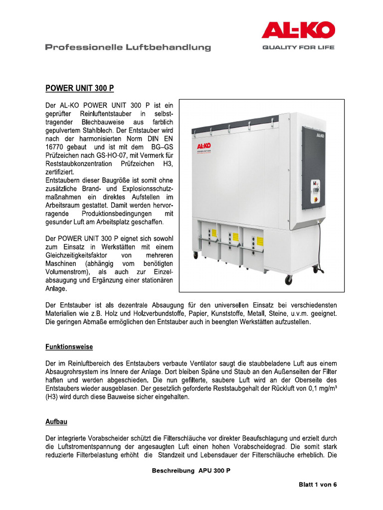 AL-KO POWER UNIT Typ 300 | PDF