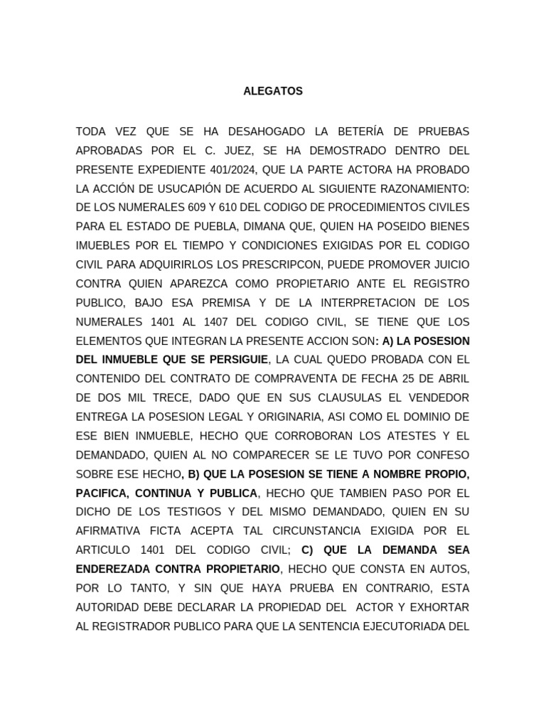 ALEGATOS | PDF