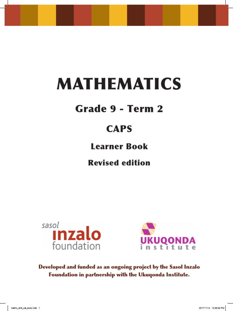 Math Gr9 Learner Book Term 2 | PDF | Triangle | Rectangle