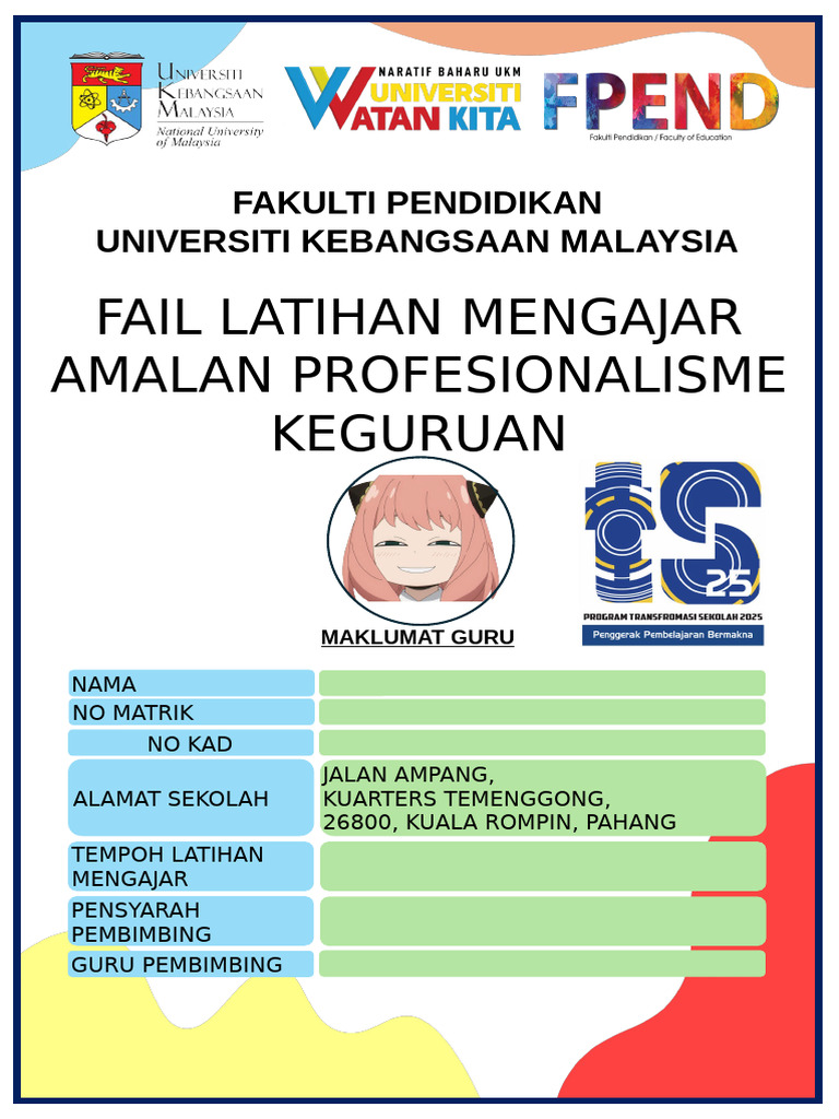 Template Fail Amalan Keguruan - New | PDF