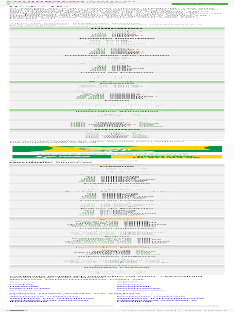 Conjugação Do Verbo Vir - Conjugação de Verbos | PDF | Linguística ...