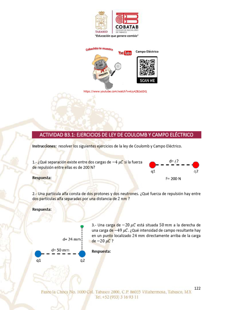 2 Ejerc LC y C - Electrico | PDF | Fuerza | Campo eléctrico