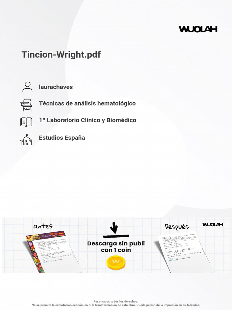 Wuolah Free Tincion Wright | PDF | Hematología | Tinción