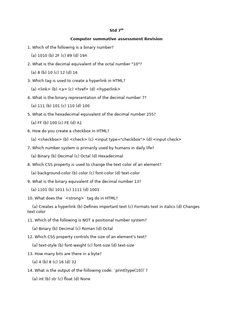 std 7th revision | PDF | Html Element | Software Development