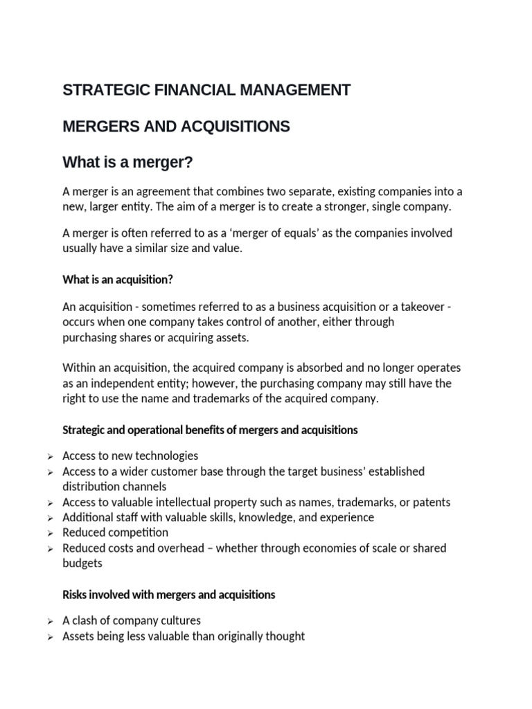 Mergers and Acquisitions Sept 2024 | PDF | Mergers And Acquisitions ...