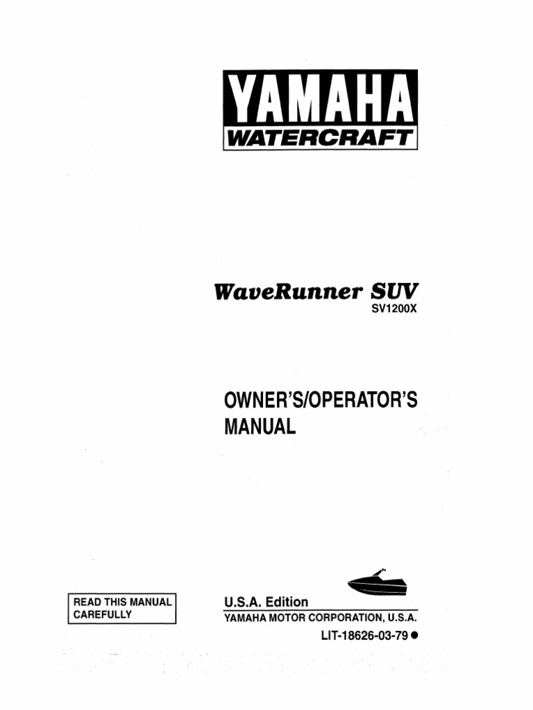 Waverunner Suv sv1200x | PDF
