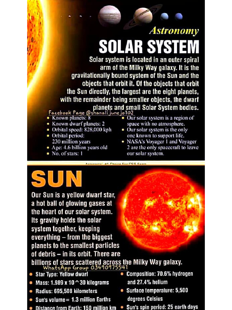 Solar System Notes | PDF
