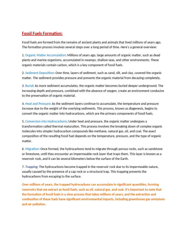 Fossil Fuels: Formation and Impact | PDF | Building Insulation | Energy ...