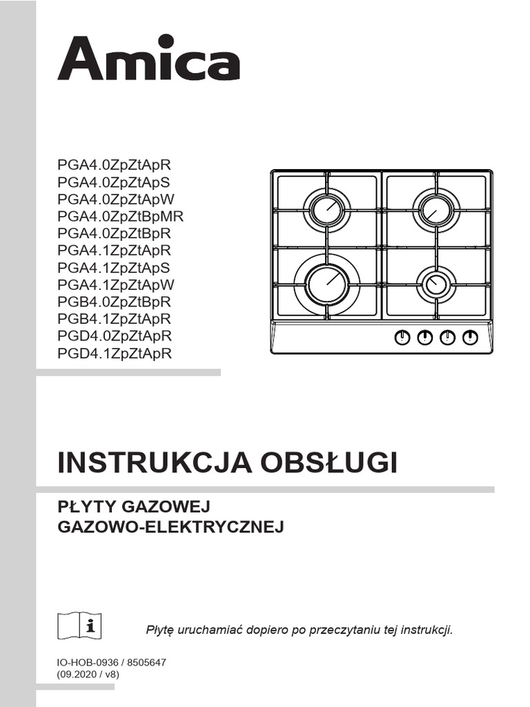 Instrukcja Obslugi AMICA PGB6121APR | PDF