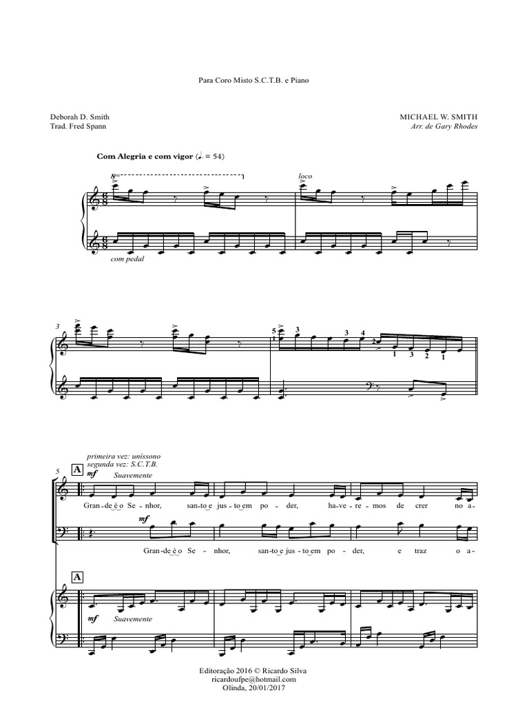 Grande É o Senhor - SCTB | PDF