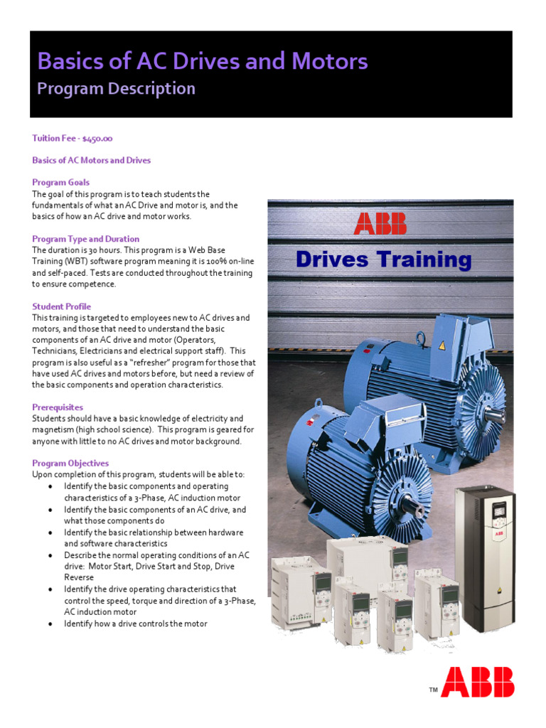 AC - Basics of AC Motors and Drives | PDF | Electric Motor | Electricity