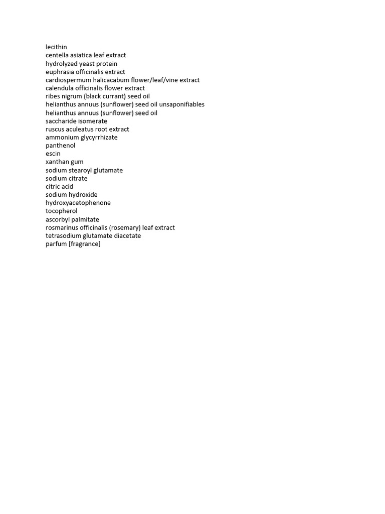 Natural Extracts and Ingredients List | PDF | Cooking, Food & Wine
