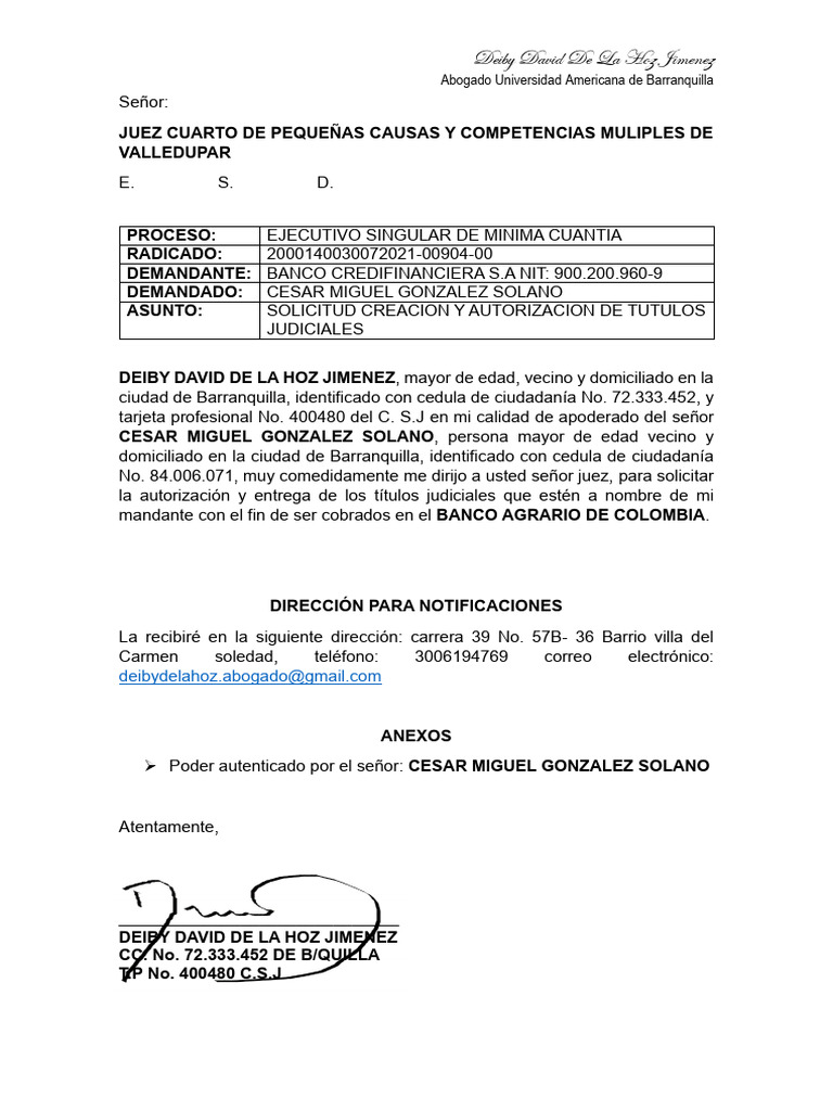 Solicitud Entrega de Titulo | PDF | Derecho