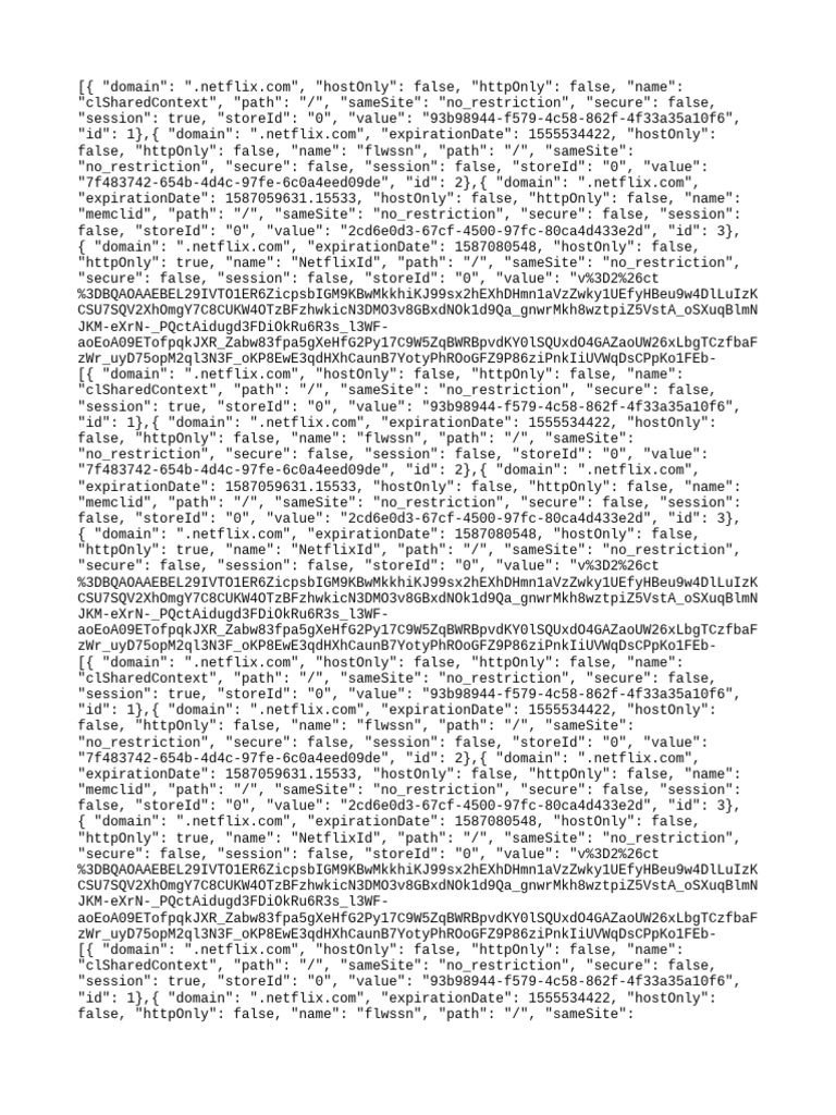 Netflix Cookie Data Overview | PDF | Http Cookie