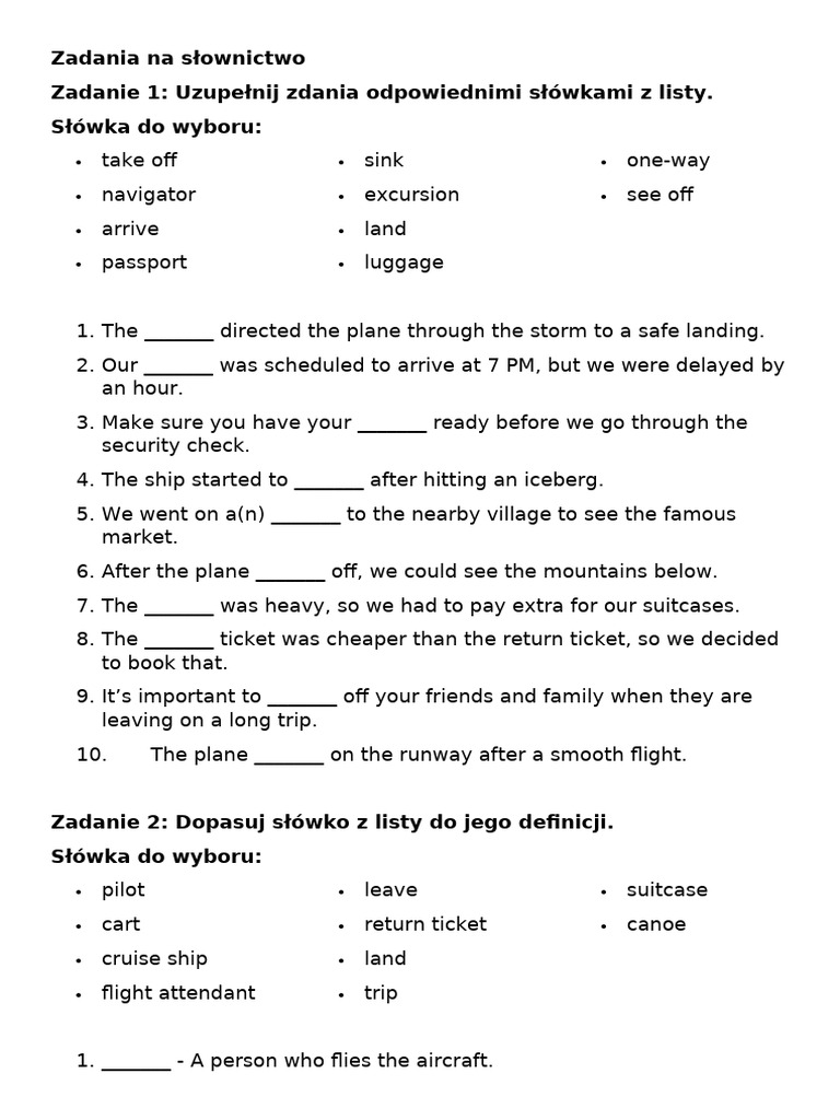 Vocabulary + Grammar Exercises Junior Exploreer 6 Unit 2 | PDF | Water ...