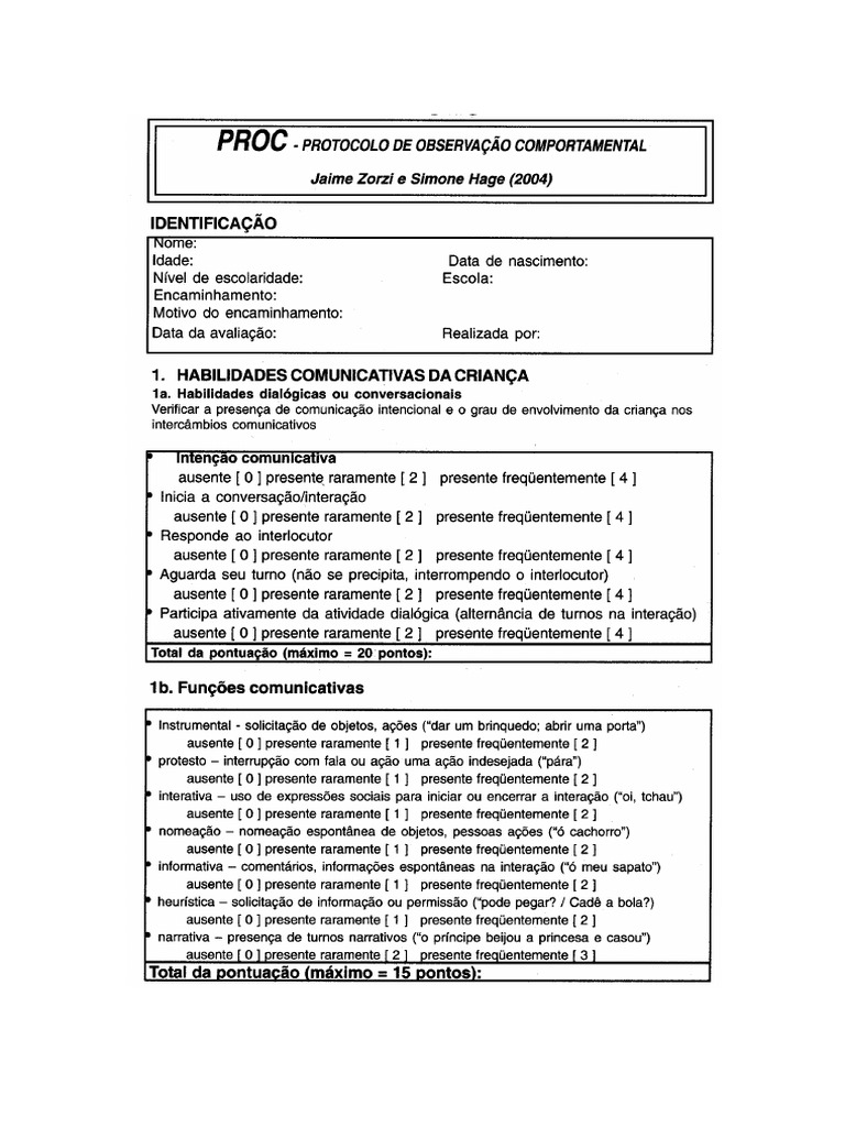 B - AvaliacÌ Aì o PragmaÌ Tica - PROC - Protocolo | PDF