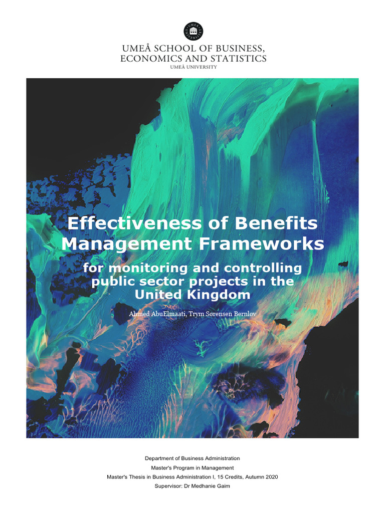 Effectiveness of Benefits Management Frameworks | PDF | Methodology ...