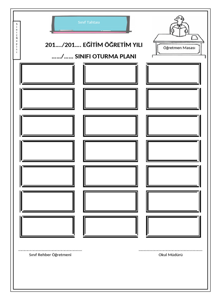 Sinif Oturma Plani | PDF