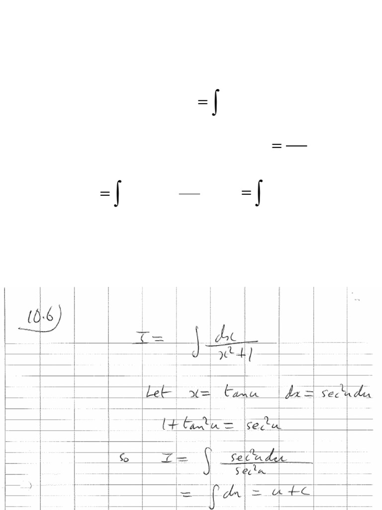 Integration By Substitution Techniques Pdf