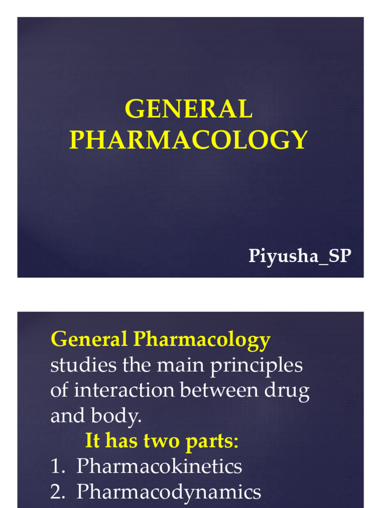 1.1 General Pharmacology - Routes of Administration | PDF | Drug ...