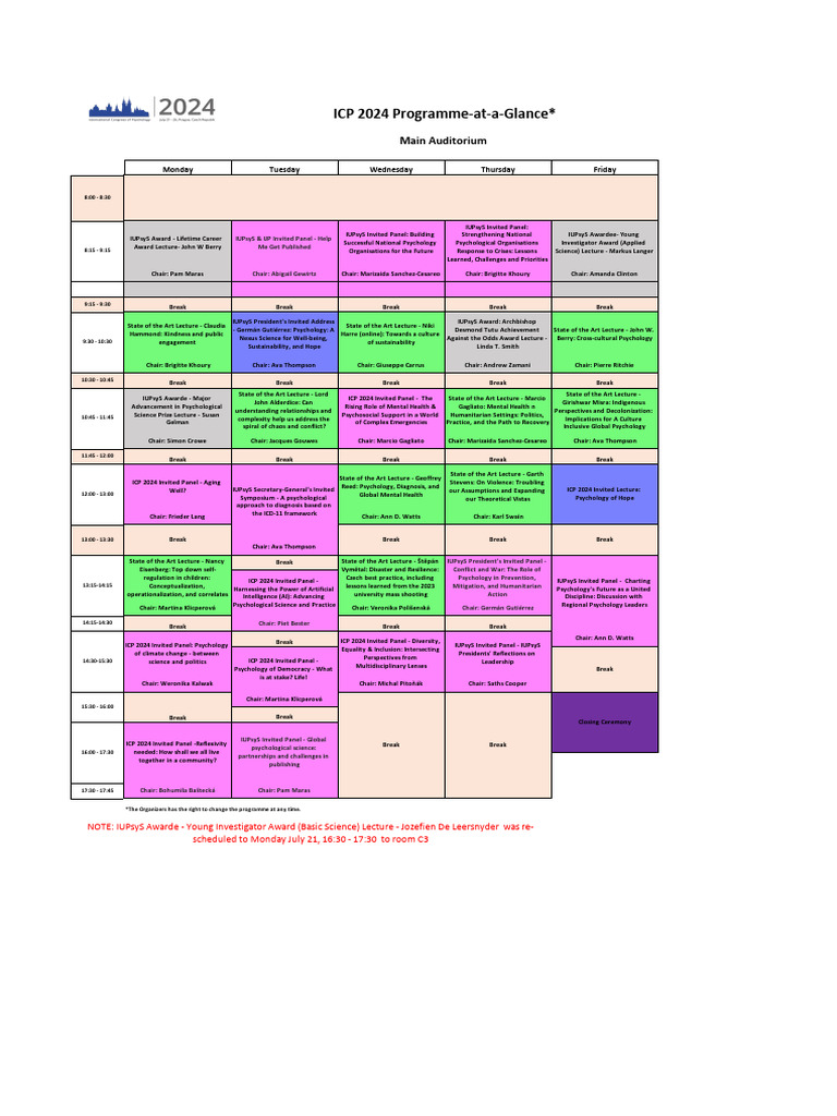 Main Stage Events Auditorium B - v17 | PDF | Behavioural Sciences | Social Psychology