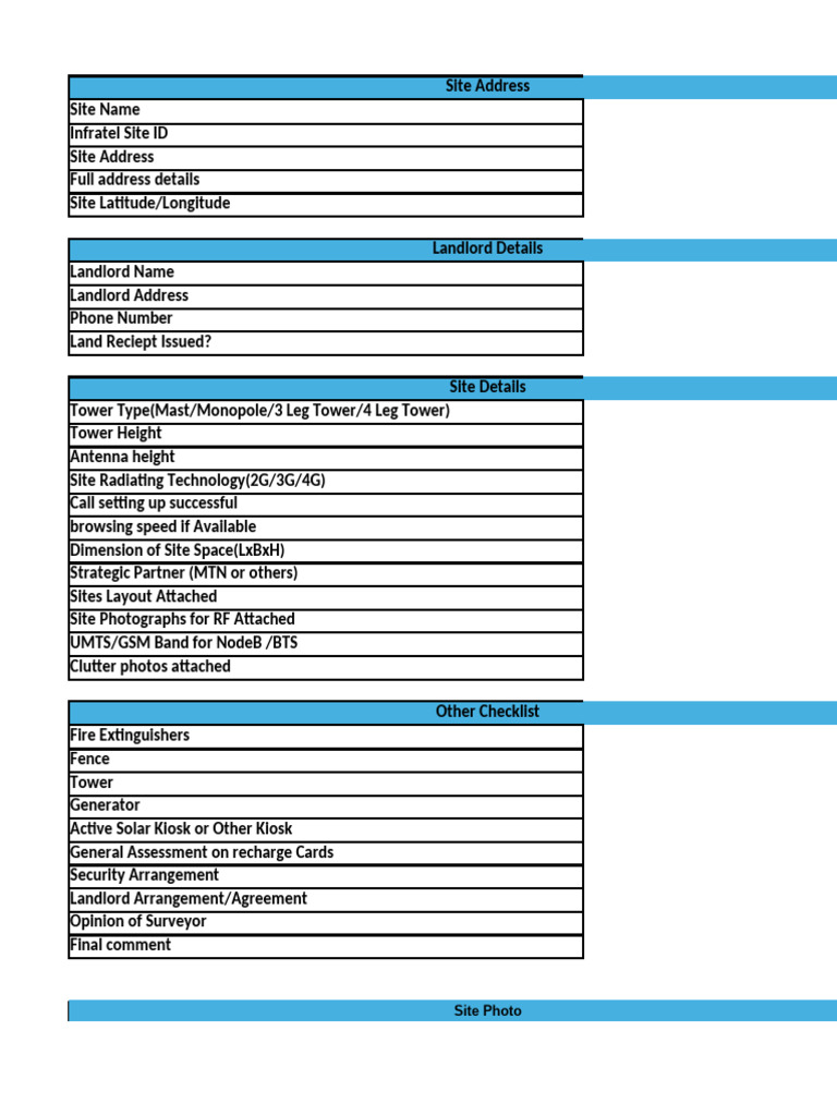Site Audit Sample ADA | PDF | Antenna (Radio) | Electromagnetic Radiation
