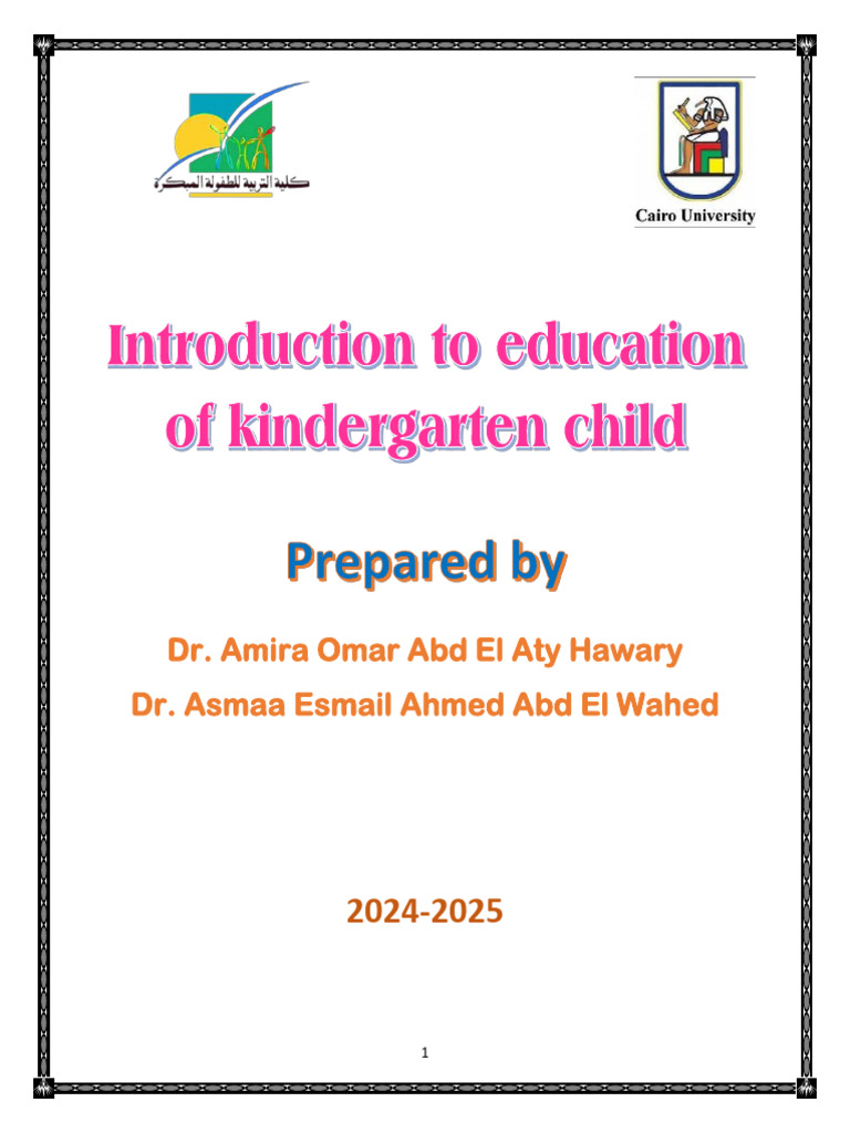 611101-Introduction To Education of Kindergarten Child | PDF ...