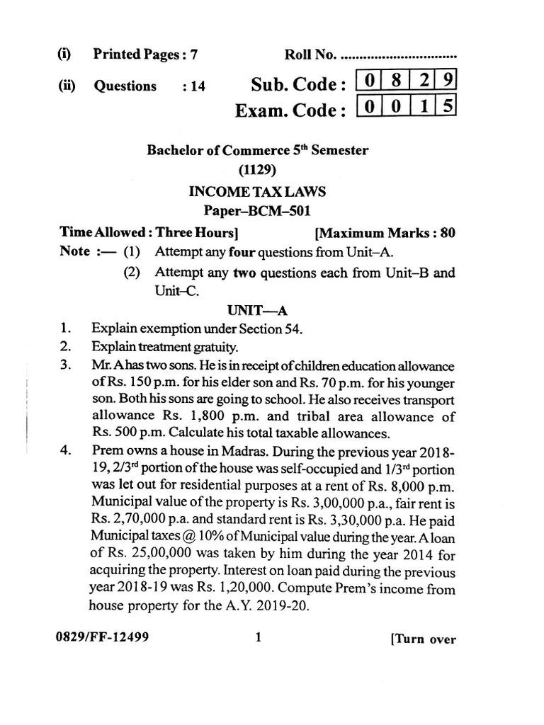 Income Tax 2019 | PDF