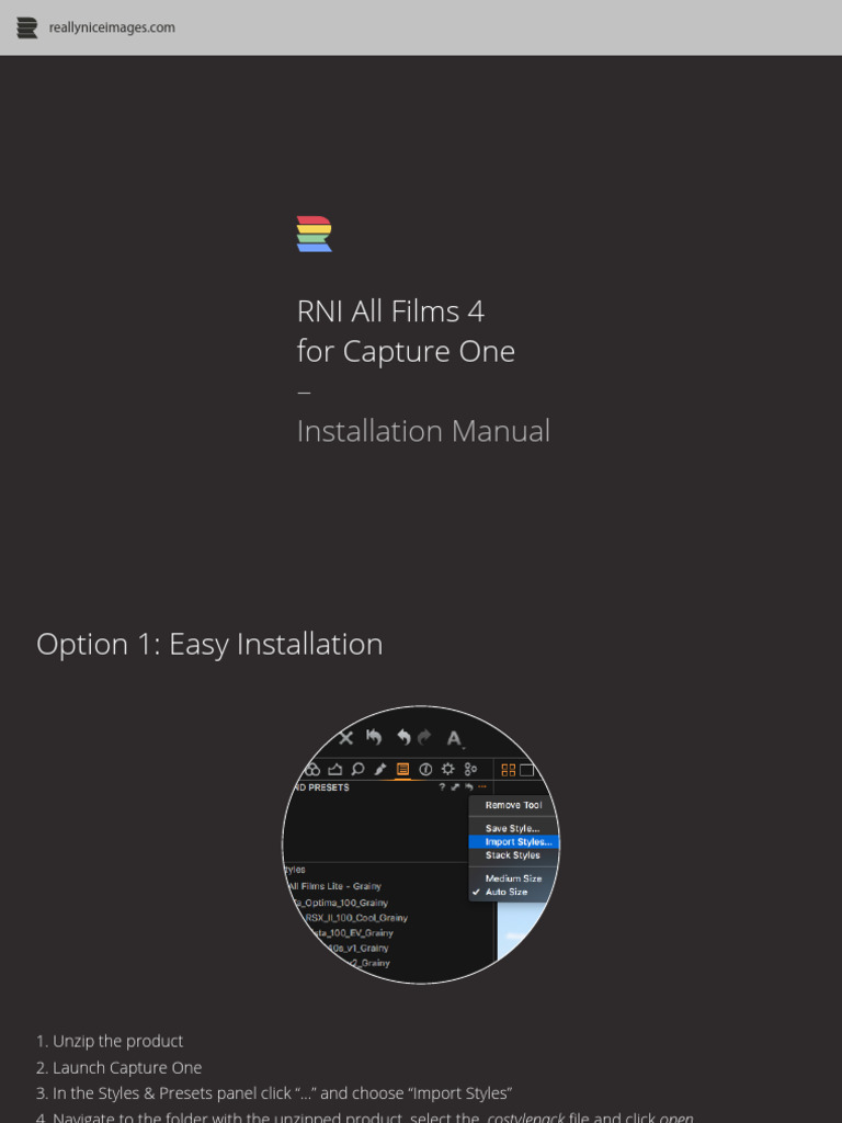 All Films 4 Installation - Capture One | PDF