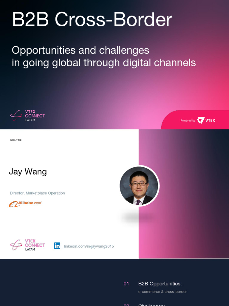 VTEX Connect Case Alibaba - B2B Cross Border From Jay Wang | PDF | Alibaba Group | Economies