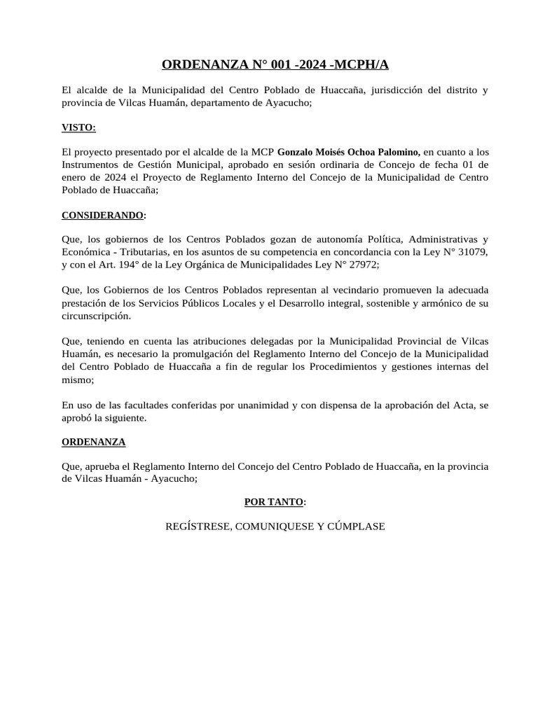 ORDENANZA | PDF