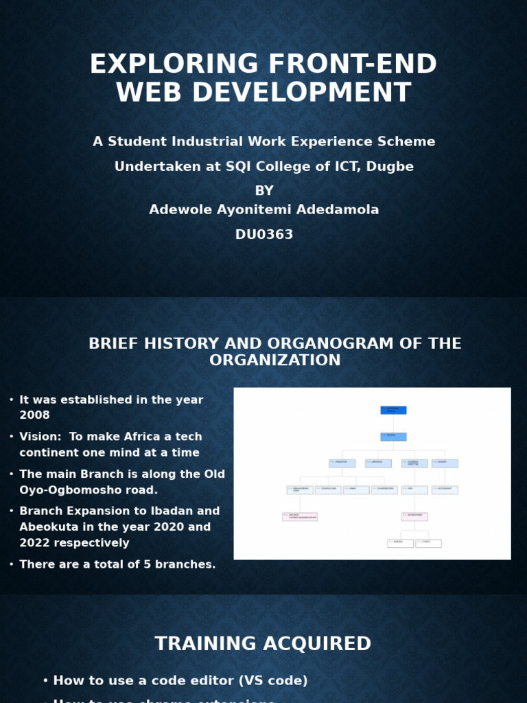 Exploring Front-End Web Development | PDF | Web Development | World Wide Web