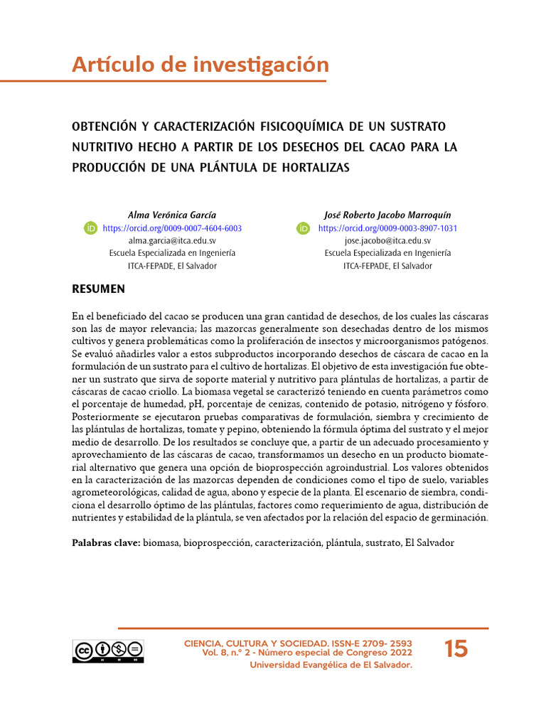 Obtencion y Caracterizacion de Un Sustrato Nutriti | PDF | Fertilizante