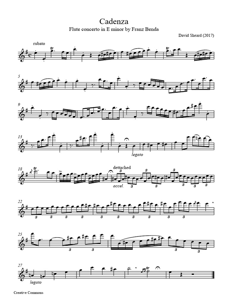 Imslp481531 Pmlp526687 Benda Cadenza | PDF