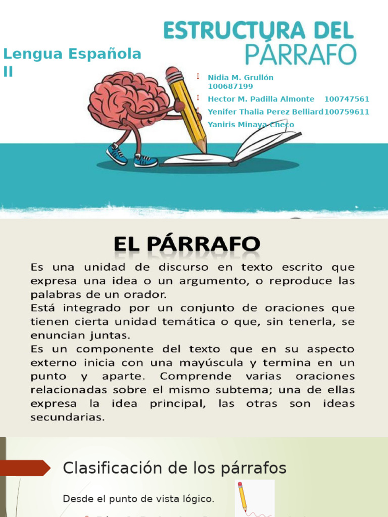 El Párrafo Exposicion | PDF | Razonamiento inductivo | Razonamiento ...