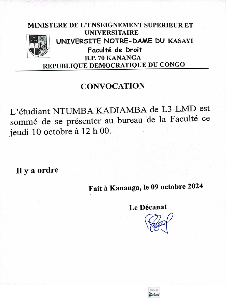 Convocation Urgente | PDF