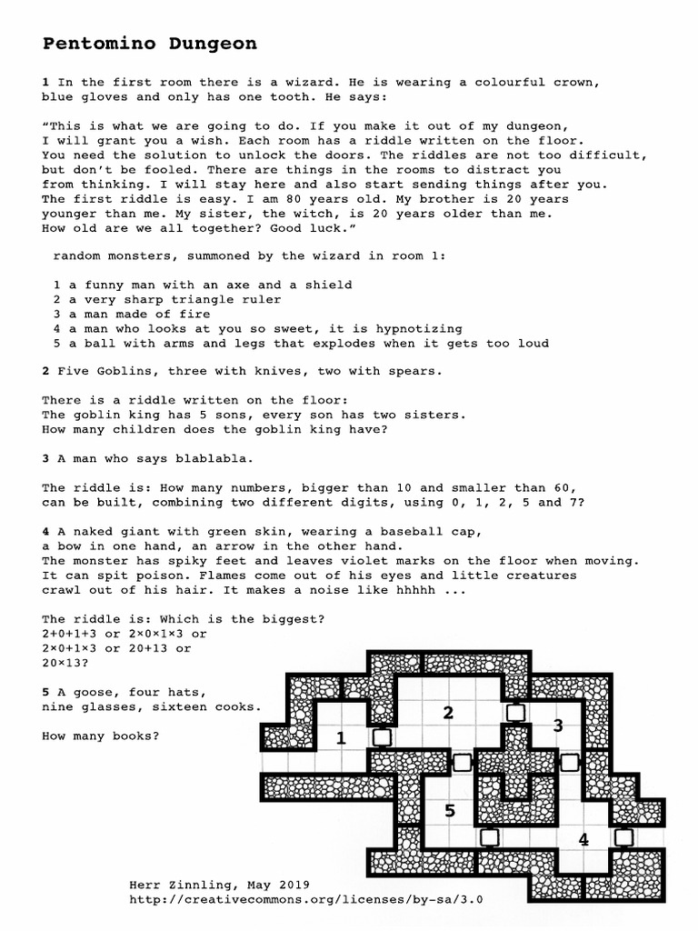 E95 - Herr Zinnling and Kids - Pentomino Dungeon | PDF