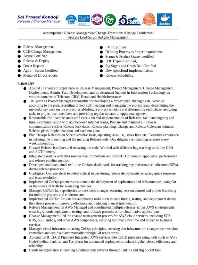 Sai ReleaseChange | PDF | Cloud Computing | Software Development