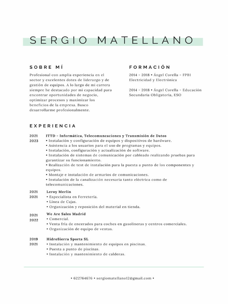 Curriculum Diciembre Sergio Matellano 2023 | PDF