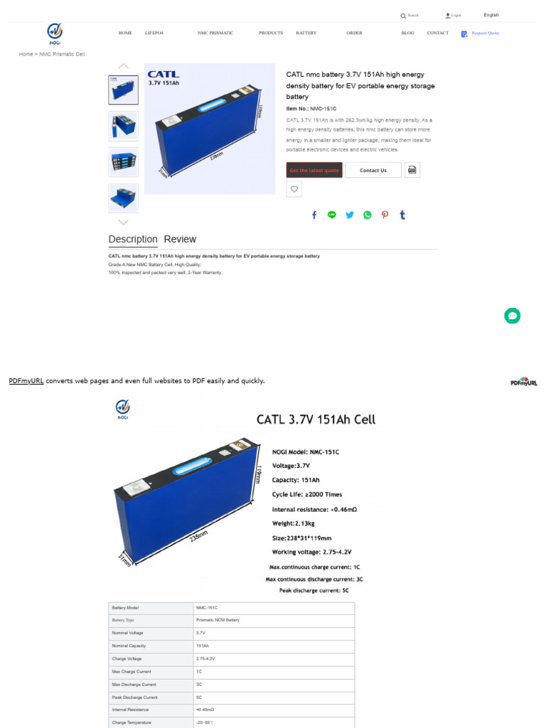 NMC CATL 811 Battery Datasheet | PDF | Electricity | Electrical Engineering