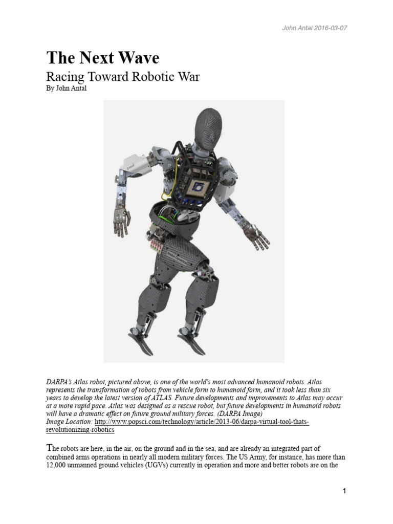 The Next Wave Racing Toward Robotic War | PDF | Robot | Robotics