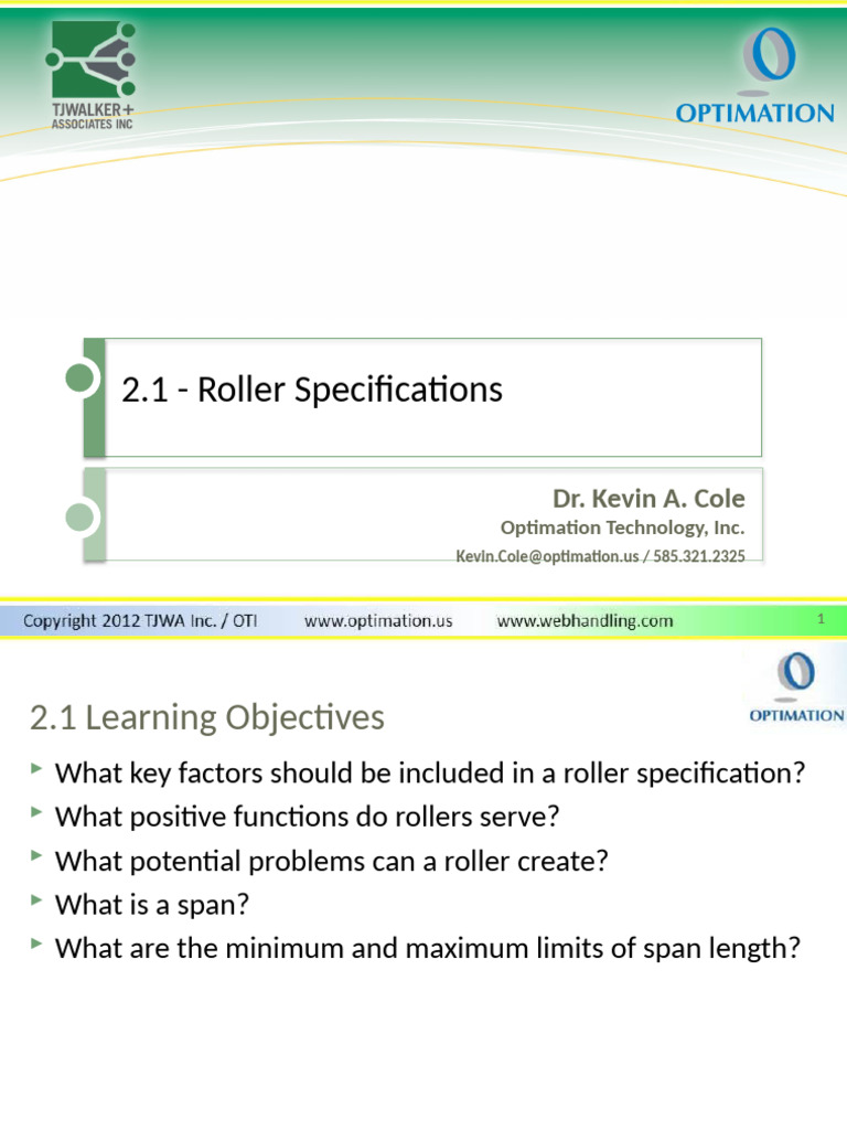 OTI WH2.1 Rollers | PDF | Bearing (Mechanical) | Materials