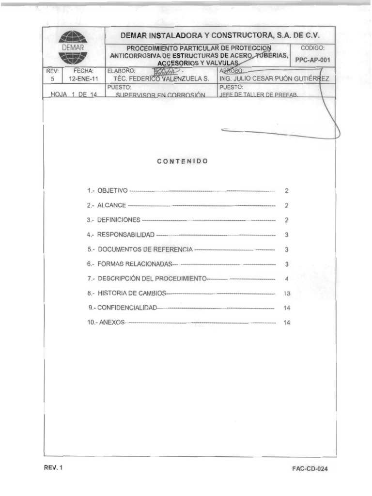 Ppc-Ap-001 Prot Anticorrosiva | PDF