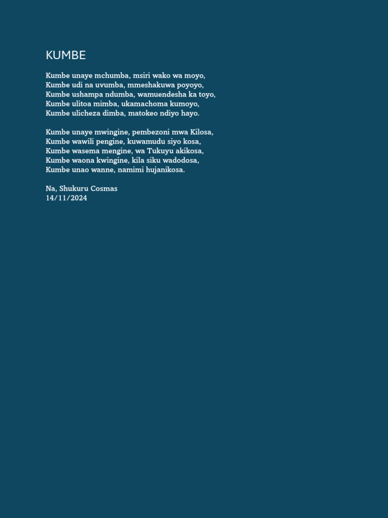 KUMBE | PDF