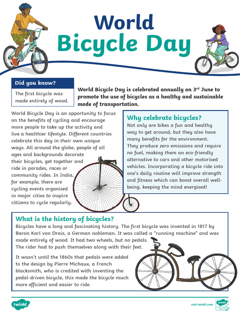 World Bicycle Day | PDF | English As A Second Or Foreign Language ...
