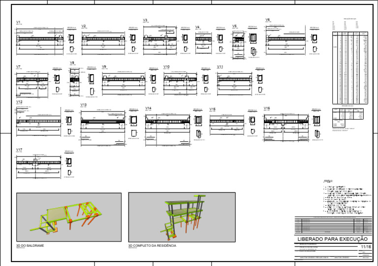 11 - Vigas Baldrame Do 1º Pav A1 | PDF