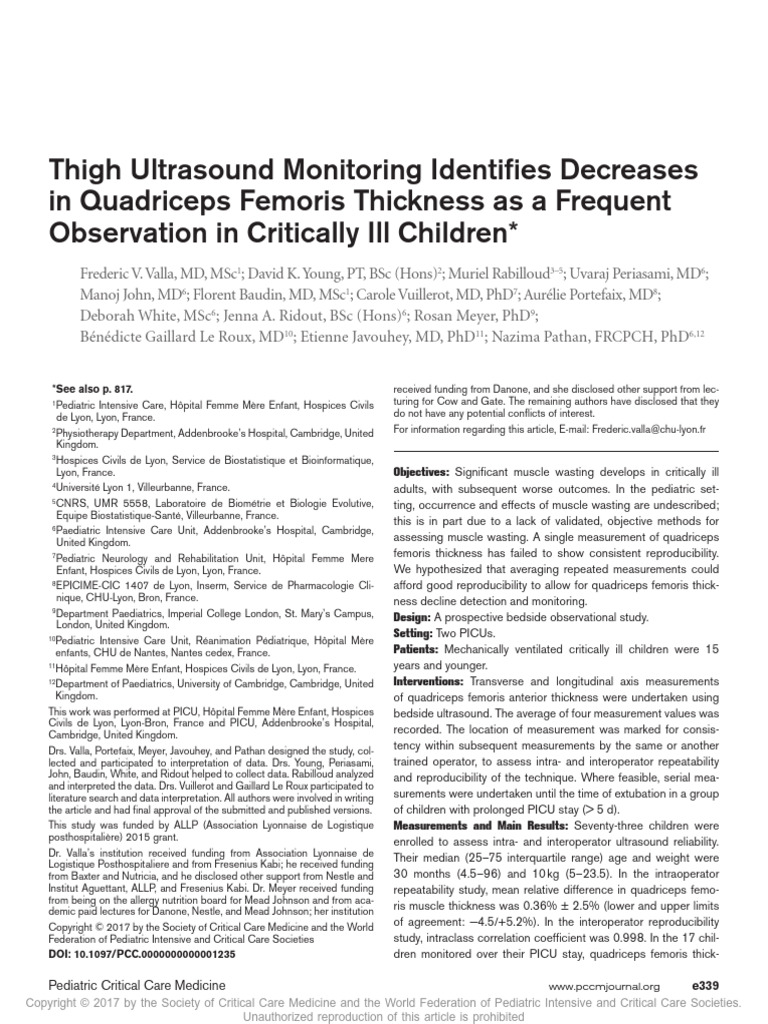 Thigh Ultrasound Monitoring Identifies Decreases.27 | PDF | Health Care ...