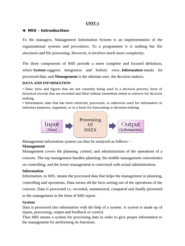 UNIT-1 ISM | PDF | Performance Indicator | Customer Relationship Management