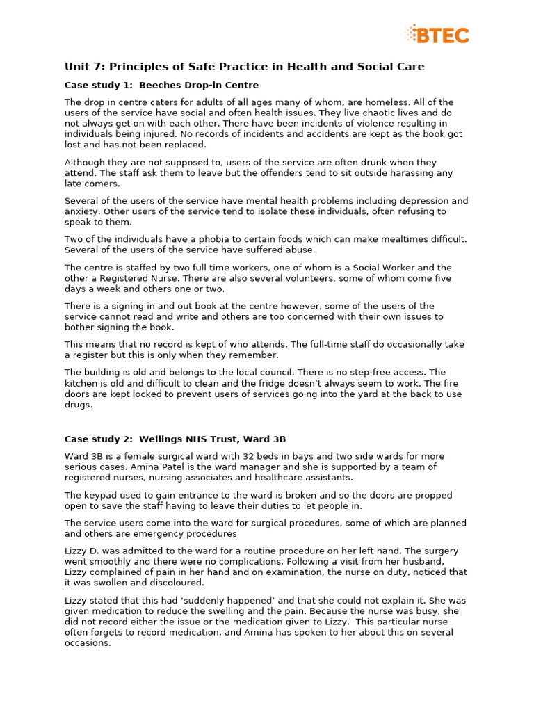 Beeches Drop-in Centre Case Study | PDF | Nursing | Health Care