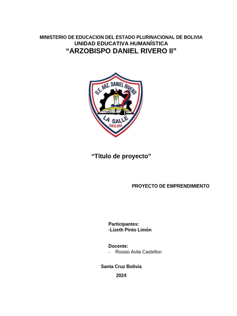 Proyecto de Emprendimiento (TEJIDOS) Lizeth Pinto | PDF | Iniciativa empresarial | Calidad ...